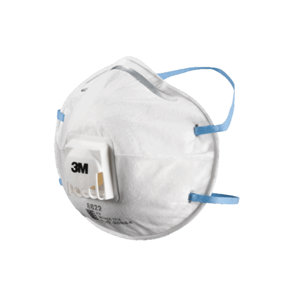 3M™ Particulate Respirator 8822, P2, Valved, 10Box, 24 BoxesCase ...